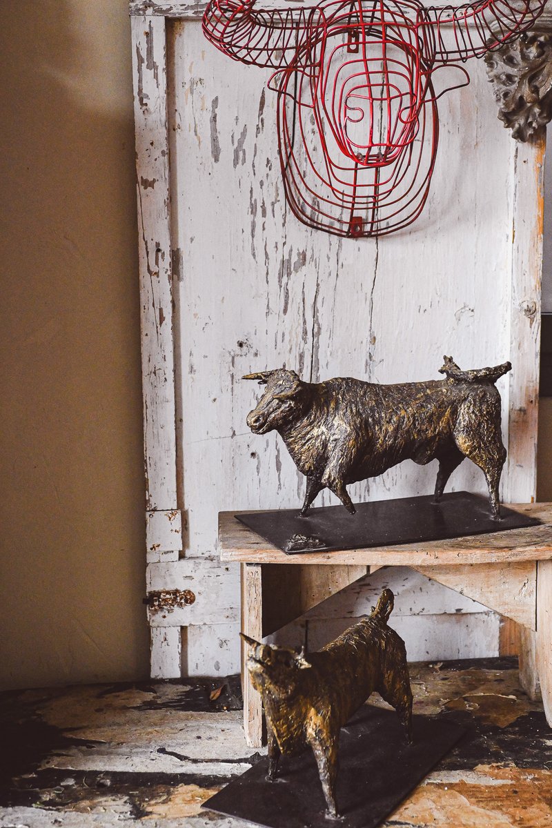 Ivan Cattaneo, Triumphierender Stier, 1990er, Bronze bei Pamono kaufen