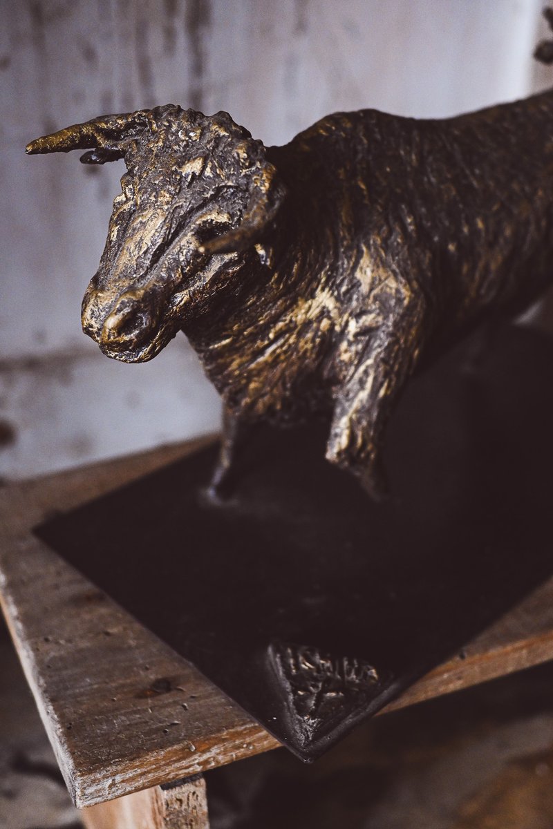 Ivan Cattaneo, Triumphierender Stier, 1990er, Bronze bei Pamono kaufen