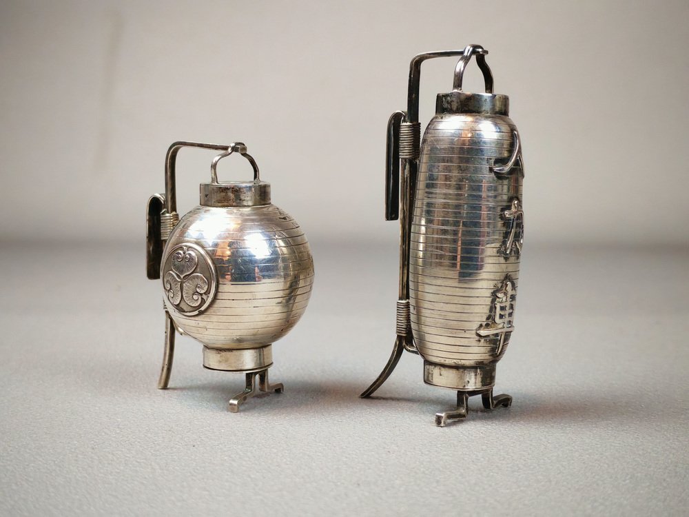 Meiji Lantern-Shaped Silver Spice Set, Japan, 1890s, Set of 2 for sale ...