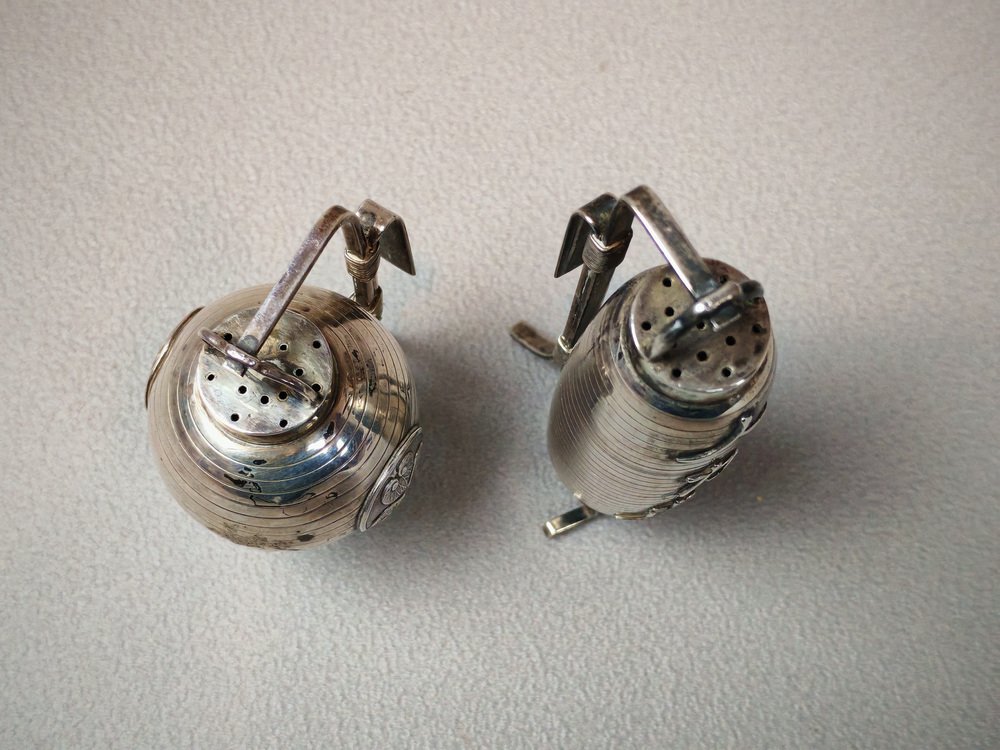 Meiji Lantern-Shaped Silver Spice Set, Japan, 1890s, Set of 2 for sale ...