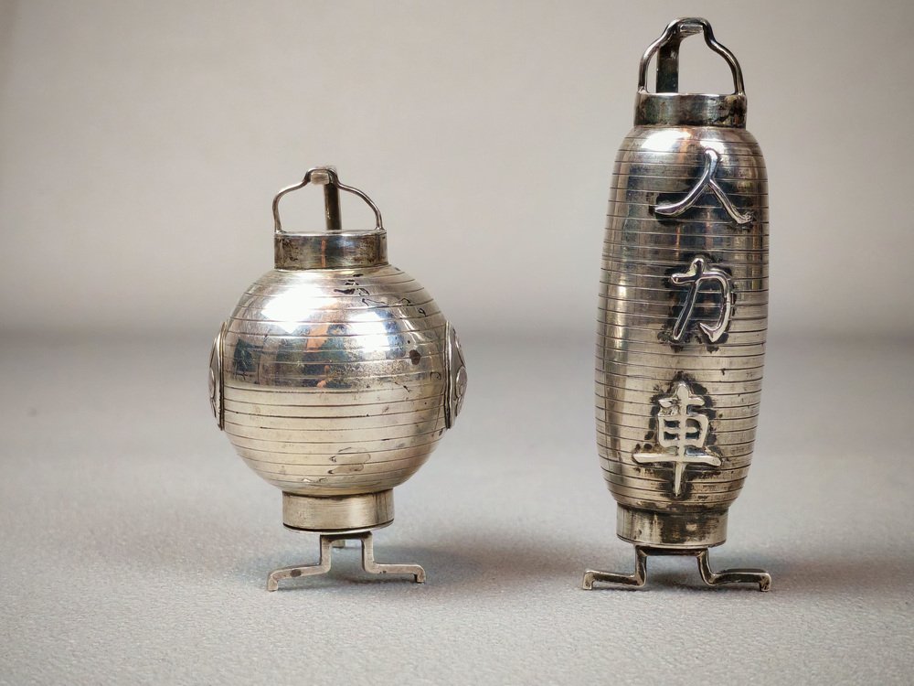 Meiji Lantern-Shaped Silver Spice Set, Japan, 1890s, Set of 2 for sale ...