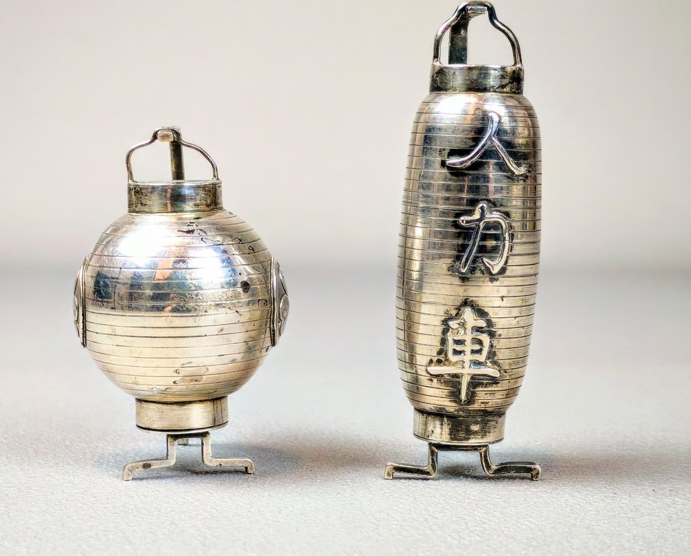 Meiji Lantern-Shaped Silver Spice Set, Japan, 1890s, Set of 2 for sale ...