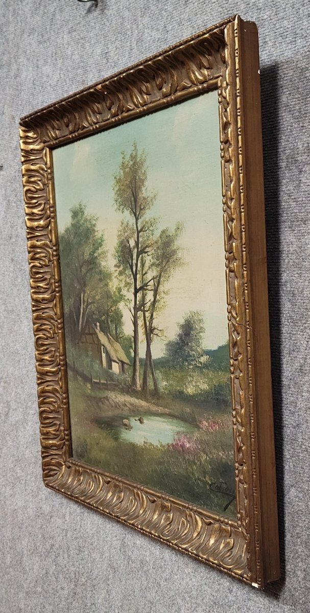 Henri Catrou, Lakeside Landscape, 1800s, Oil on Canvas, Framed for sale ...