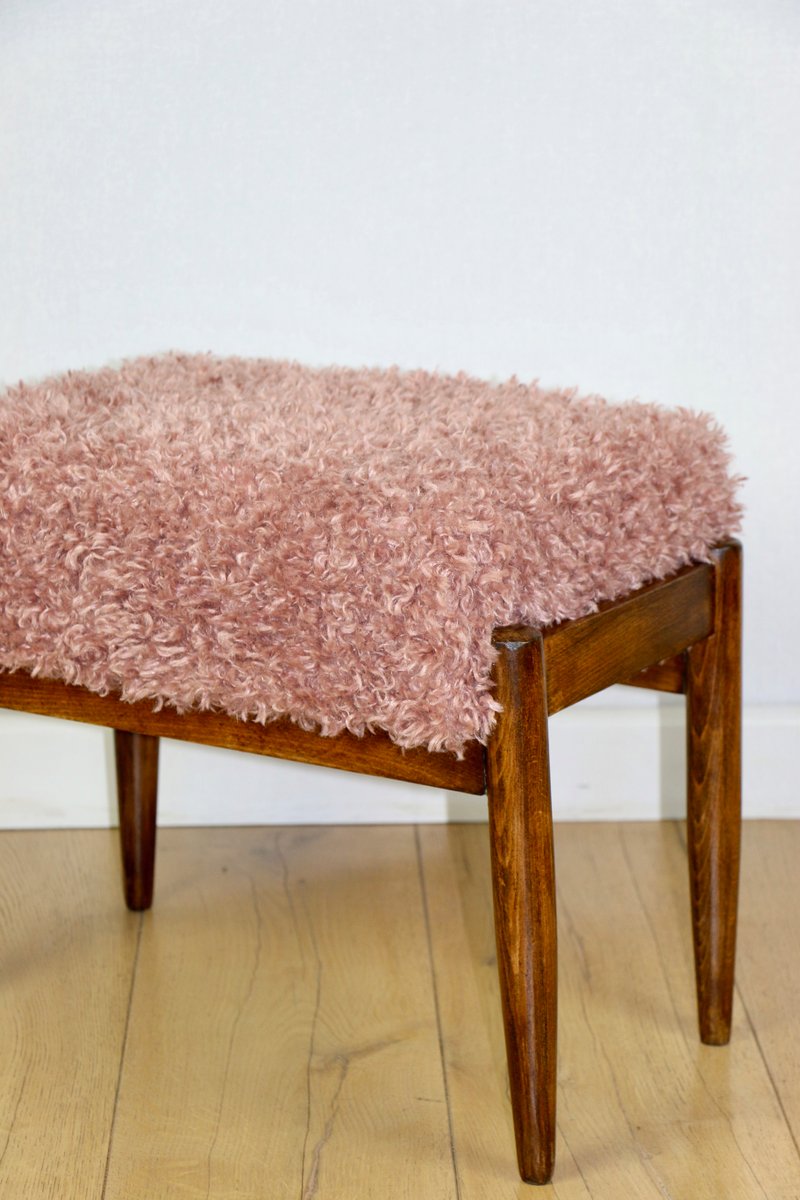 Vintage Pink Stool from Edmund Homa, 1970s for sale at Pamono