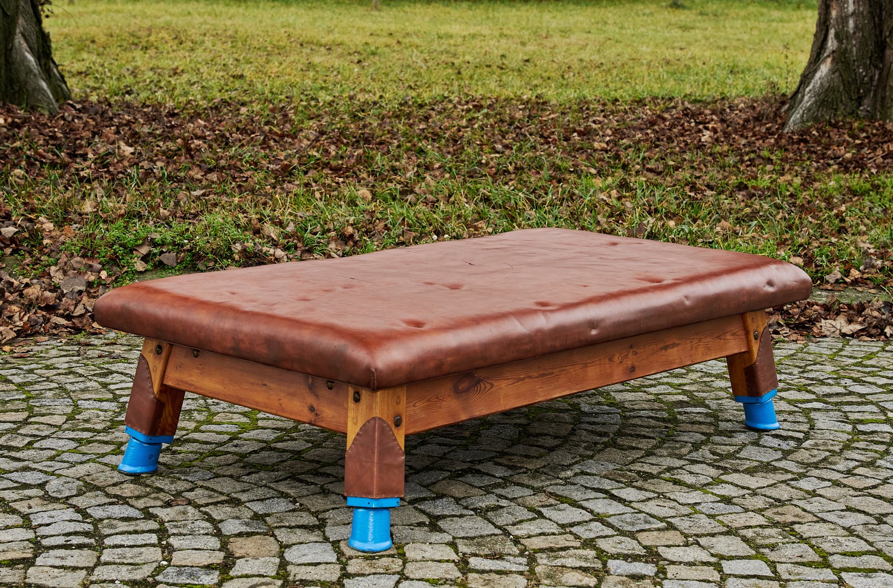 Large Gym Table in Leather, 1930 for sale at Pamono