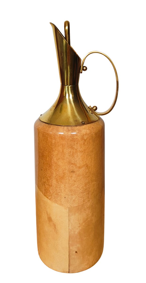 Mid-Century Modern Pergament Thermos Barware von Aldo Tura für Macabo ...
