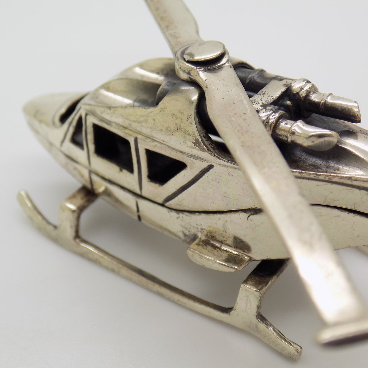 Vintage Italian Handmade Sterling Silver 925 Soldier Helicopter, 1980s ...