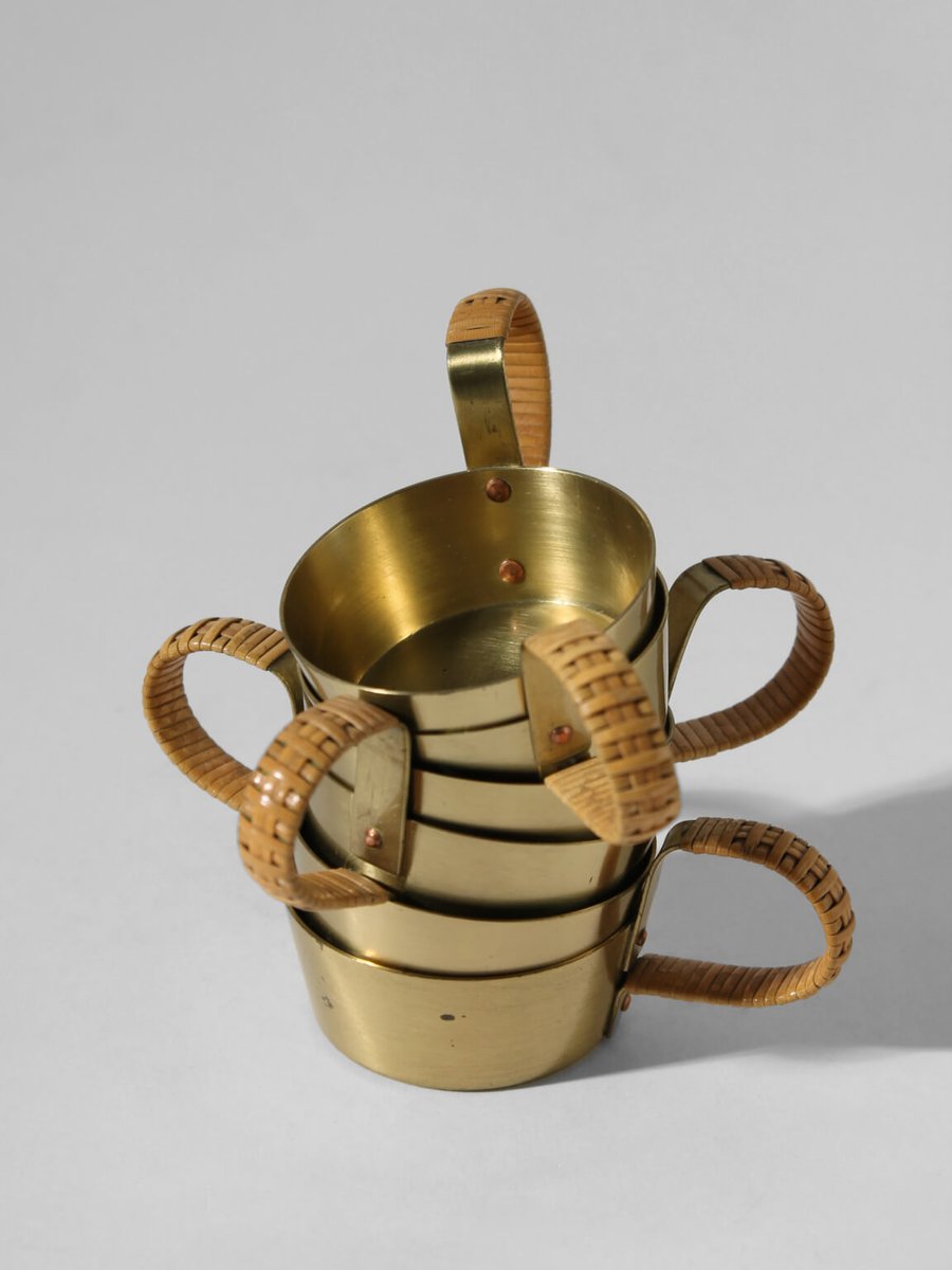 Coffee Cups by Albert Gustav Bunge, 1950s, Set of 6 for sale at Pamono