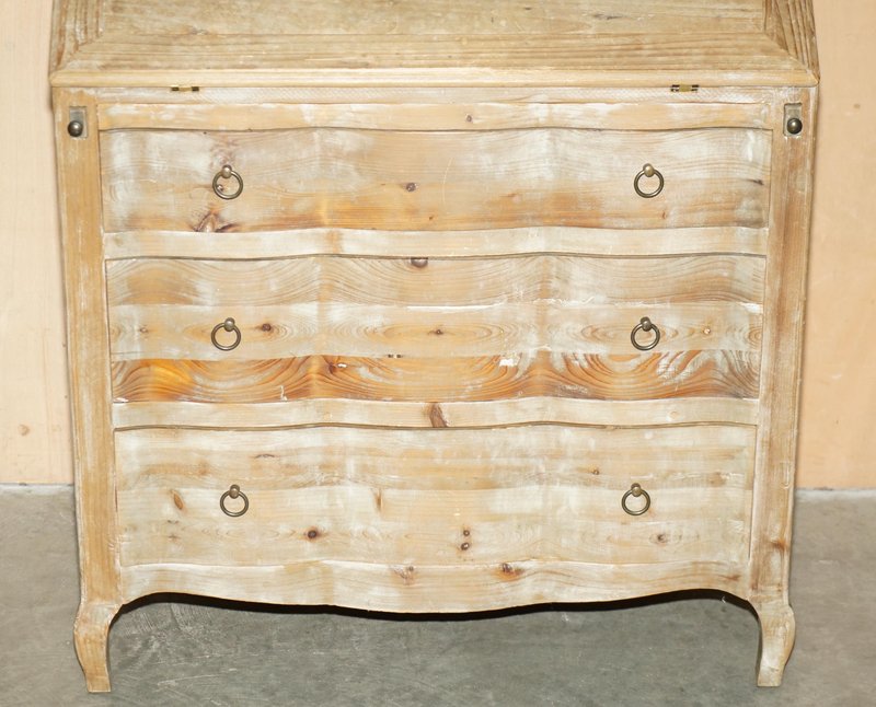 Swedish Rustic Hand-Painted Pine Drop Front Chest of Drawers witht ...
