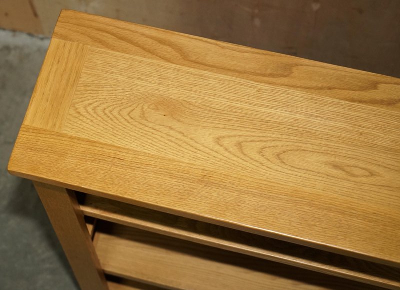 English Open Dwarf Library Bookcase in Light Oak for sale at Pamono