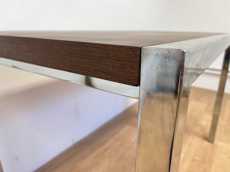 Wenge Wood and Chrome Dining Table from Ladislav Vrátník, 1970s for ...