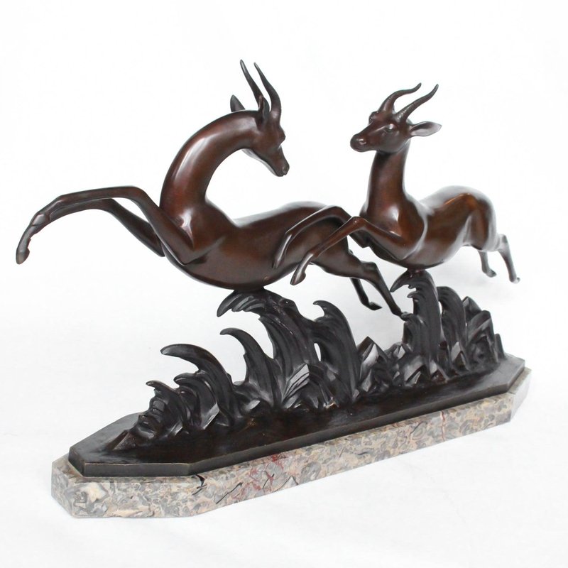 Lucien Charles Alliot, Gazellen, 1920er, Bronze bei Pamono kaufen