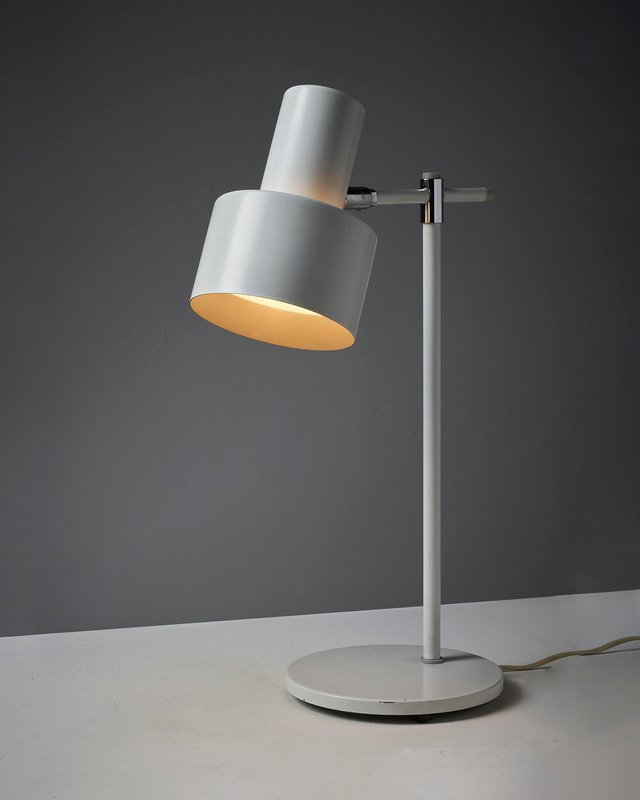 Lampe de Bureau Lento Blanche attribuée à Jo Hammerborg pour Fog ...