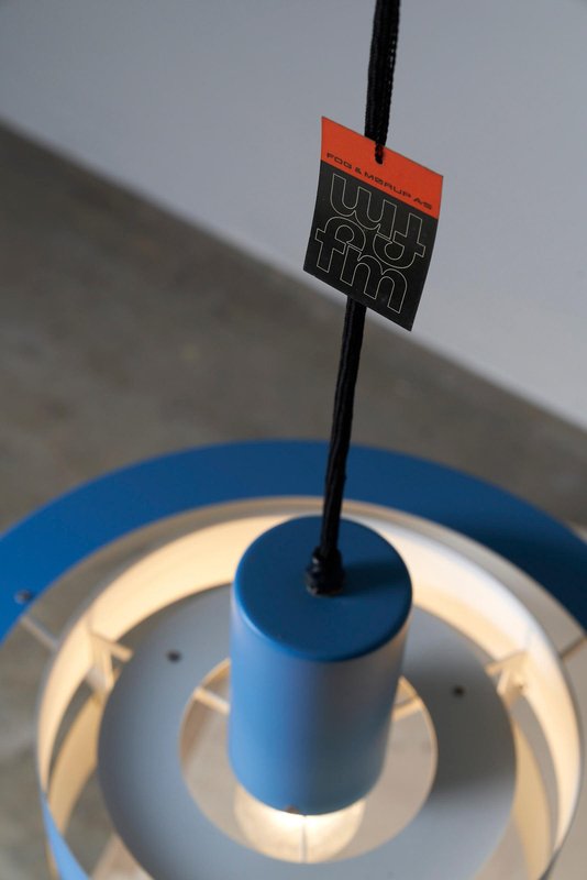 Suspension Blue Equator attribuée à Jo Hammerborg pour Fog & Mørup ...