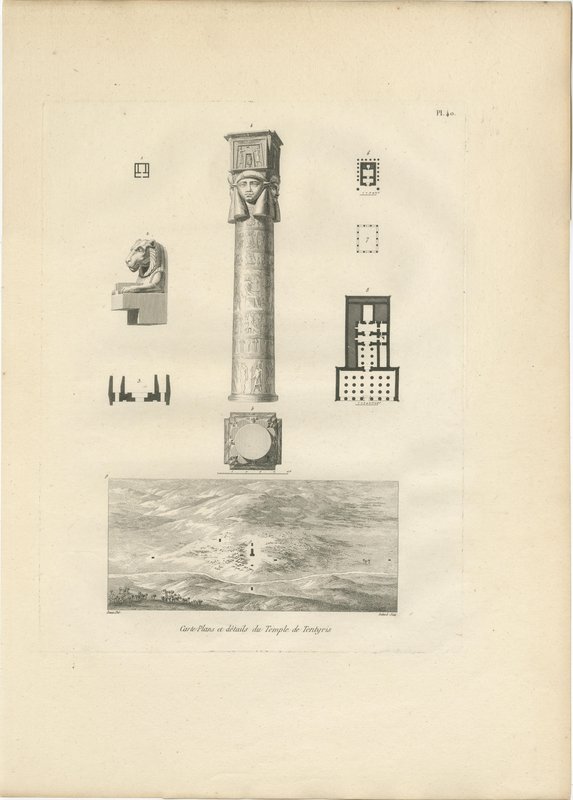 Dominique Baron Vivant Denon, Egypt Architecture and Topography, 1802 ...