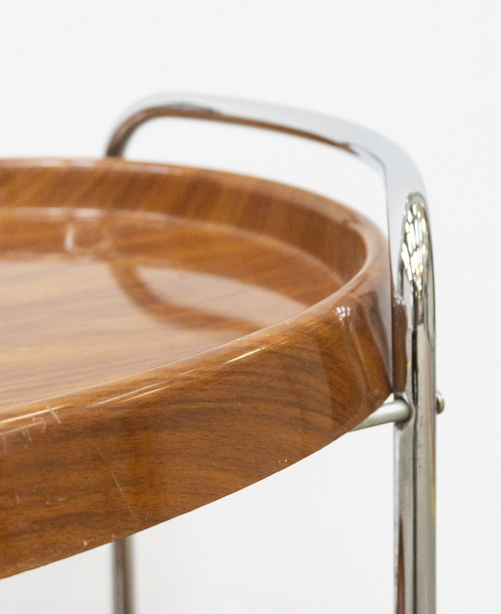 Space Age Cart in Chromed Steel and Plastic, 1970s for sale at Pamono