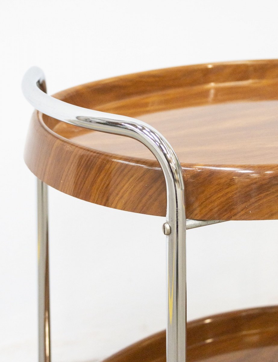 Space Age Cart in Chromed Steel and Plastic, 1970s for sale at Pamono