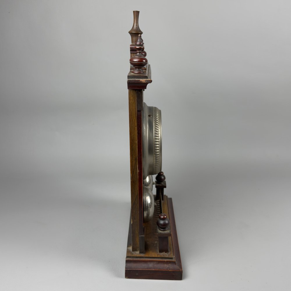 Antique Empire Wooden Hand-Wound Mechanical Clock with Bell, 1890s for ...