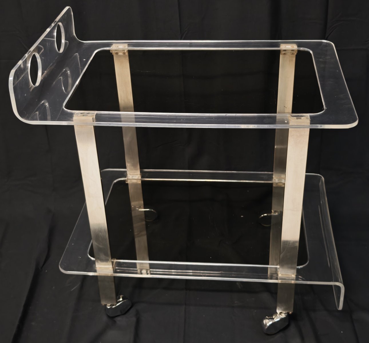 Modernist Acrylic Glass Bar Trolley, 1960s-1970s for sale at Pamono