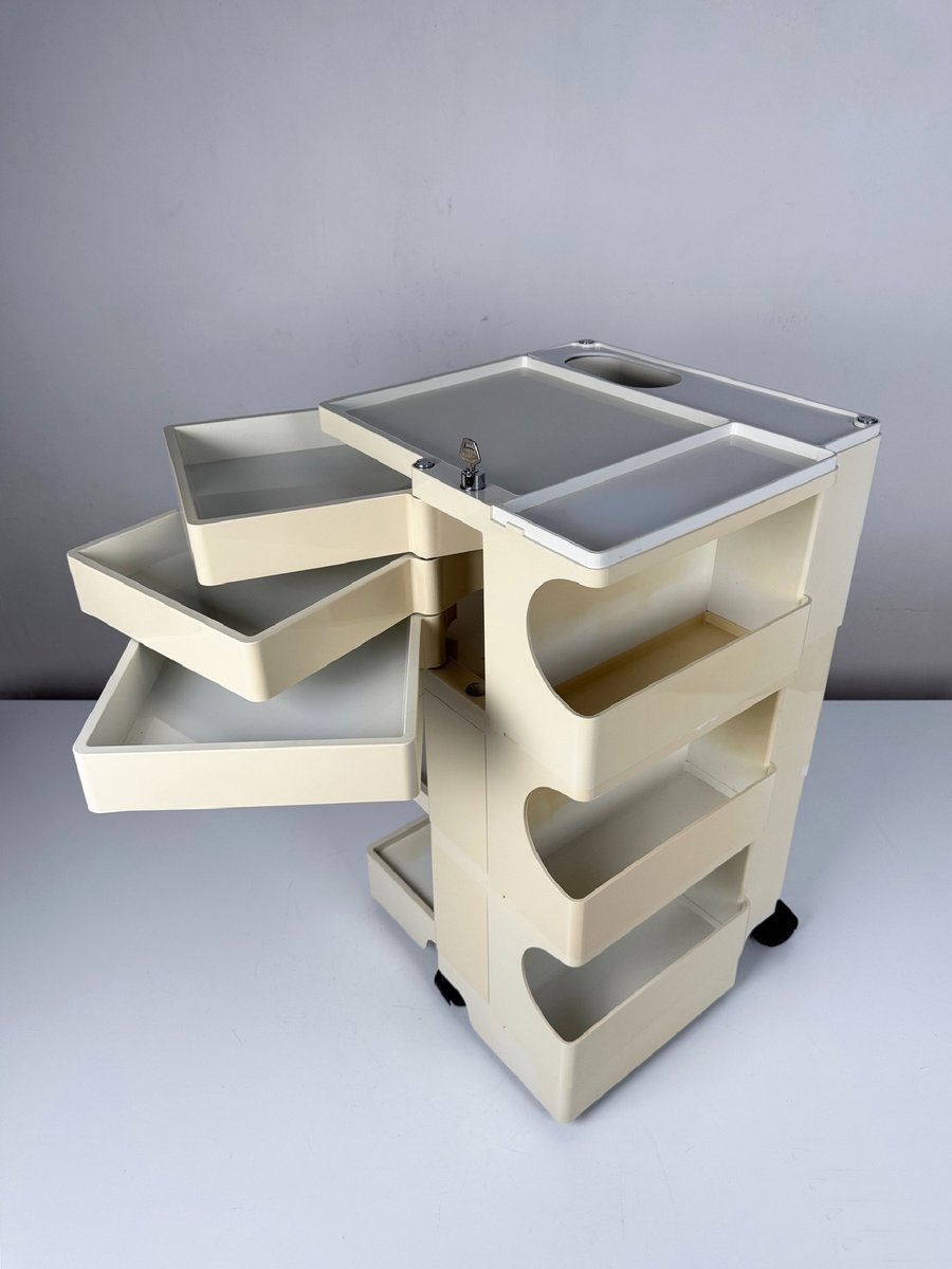 Italian Boby Trolley with Key by Joe Colombo for Bieffeplast, 1970s for ...