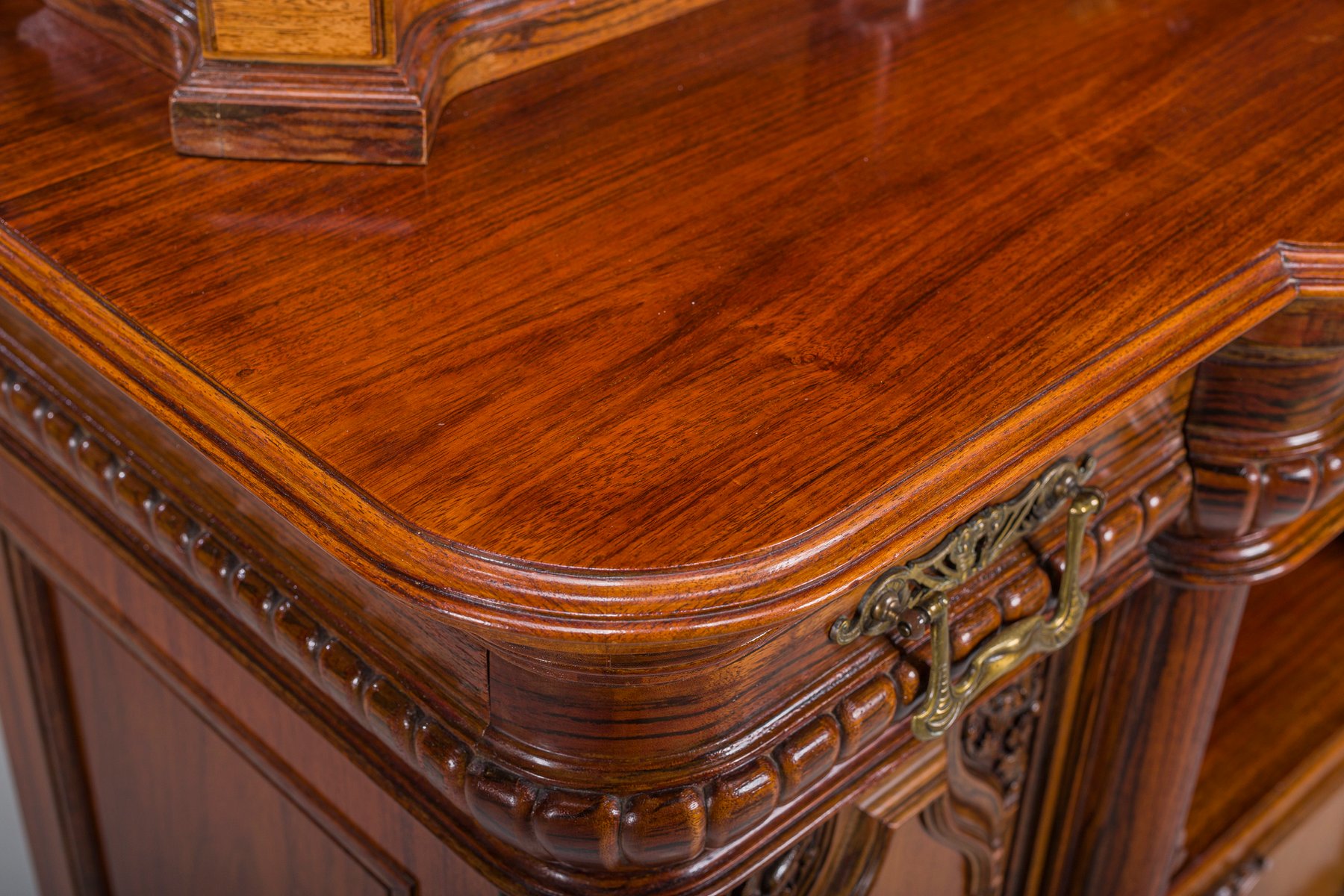 Neo-Baroque German Buffet Cabinet in Walnut & Mahogany, 1890s for sale ...