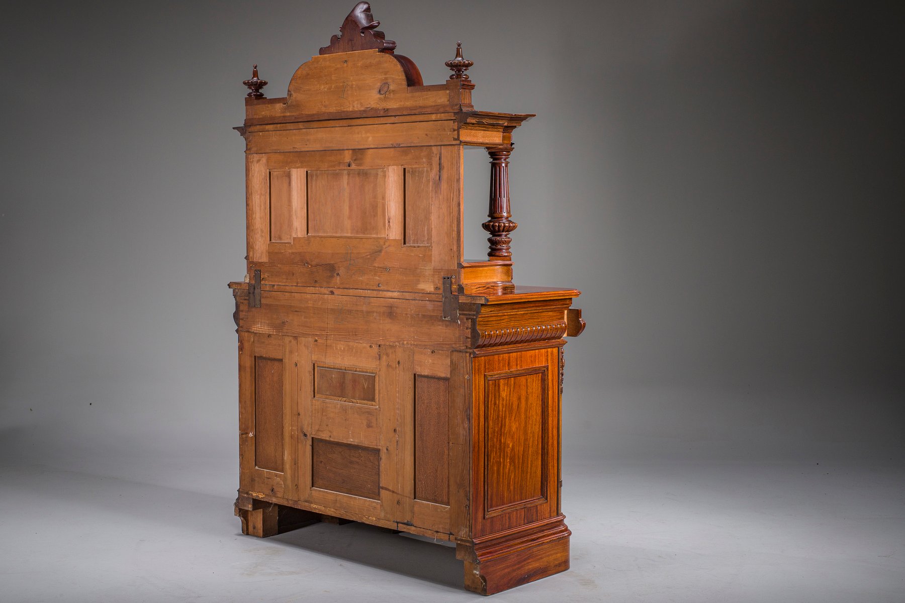 Neo-Baroque German Buffet Cabinet in Walnut & Mahogany, 1890s for sale ...
