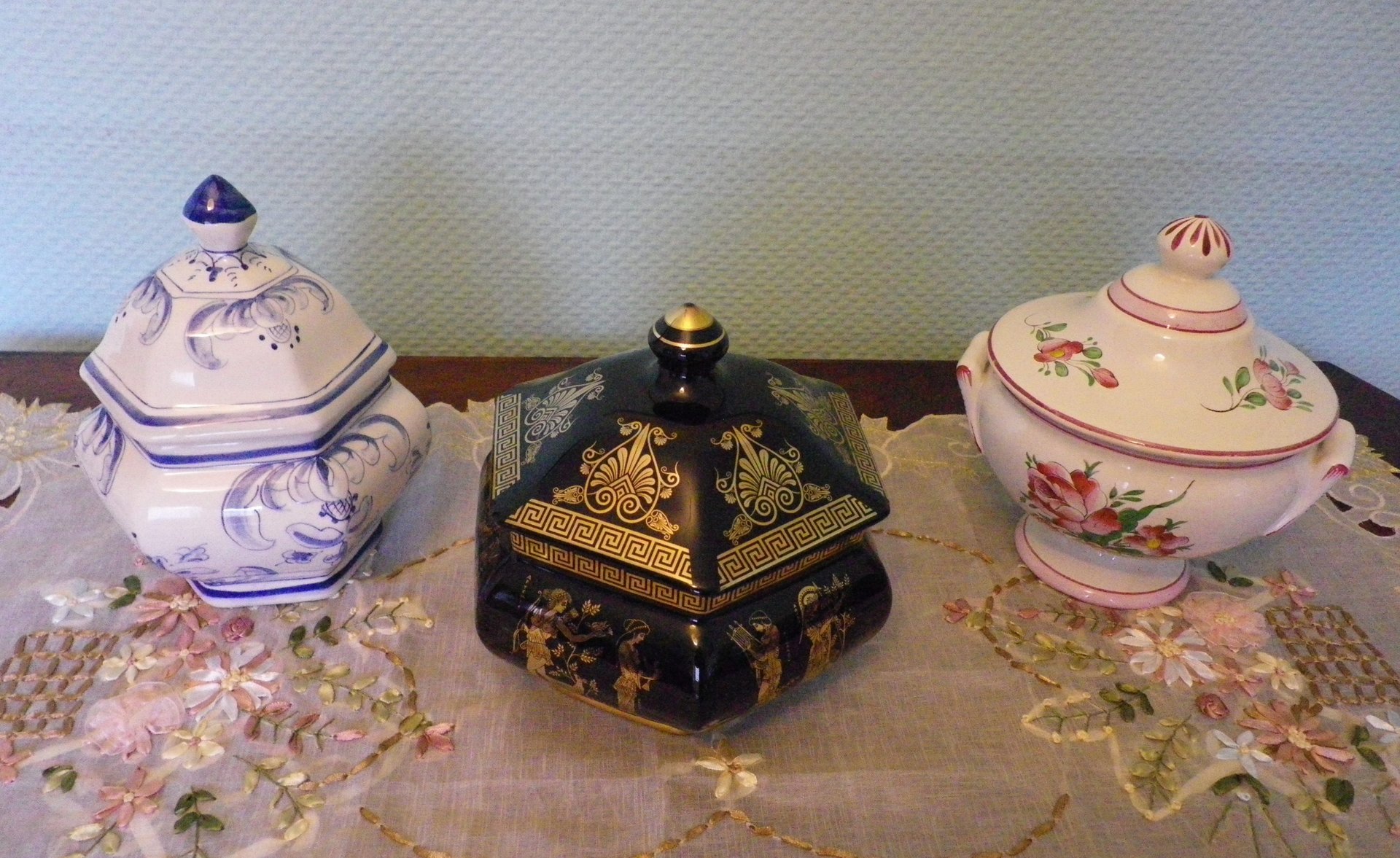 Vintage Trinket Trays in Porcelain and Earthenware from Saint Clément ...
