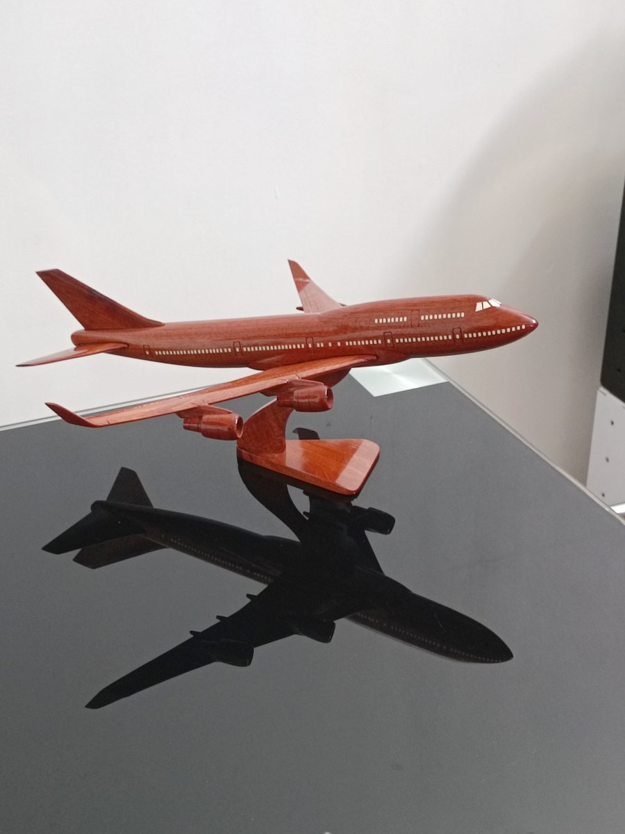 Model of Boeing 747 Figurine in Wood, 2000s for sale at Pamono