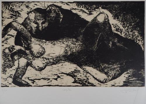Francis Mockel, Couple, Etching for sale at Pamono