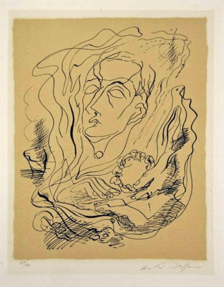 André Masson, Human Thoughts, 1970s, Lithograph for sale at Pamono