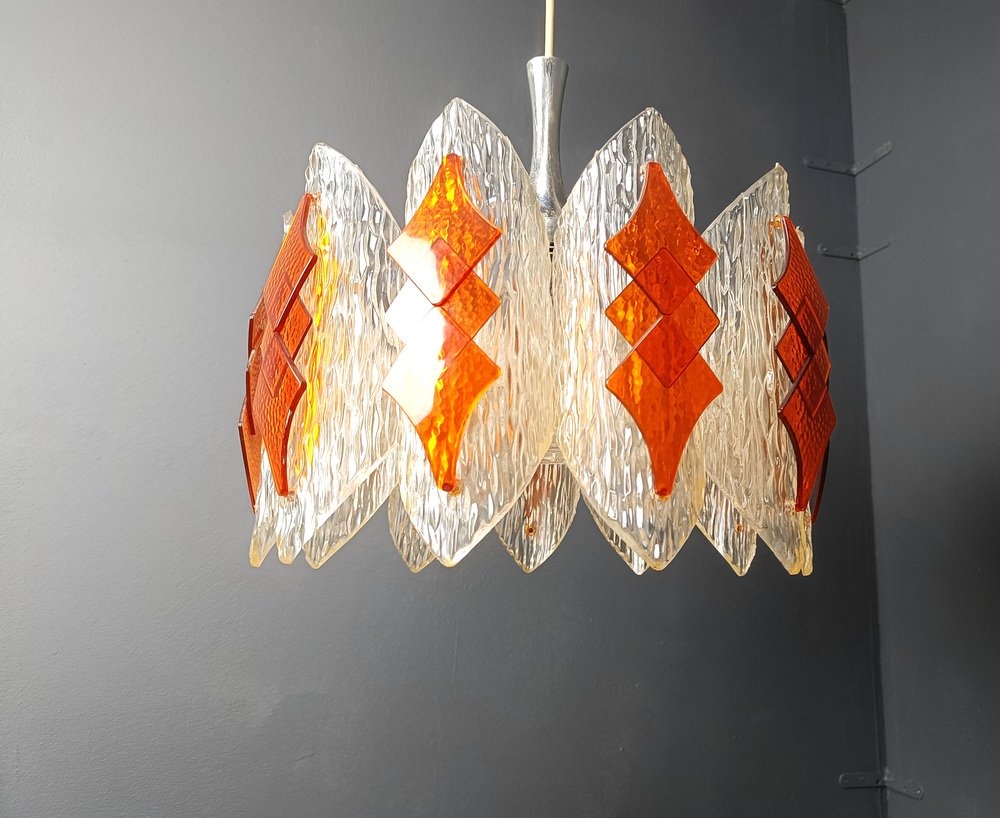 Space Age Acrylic Chandelier attributed to Marbach Leuchten, 1960s for ...
