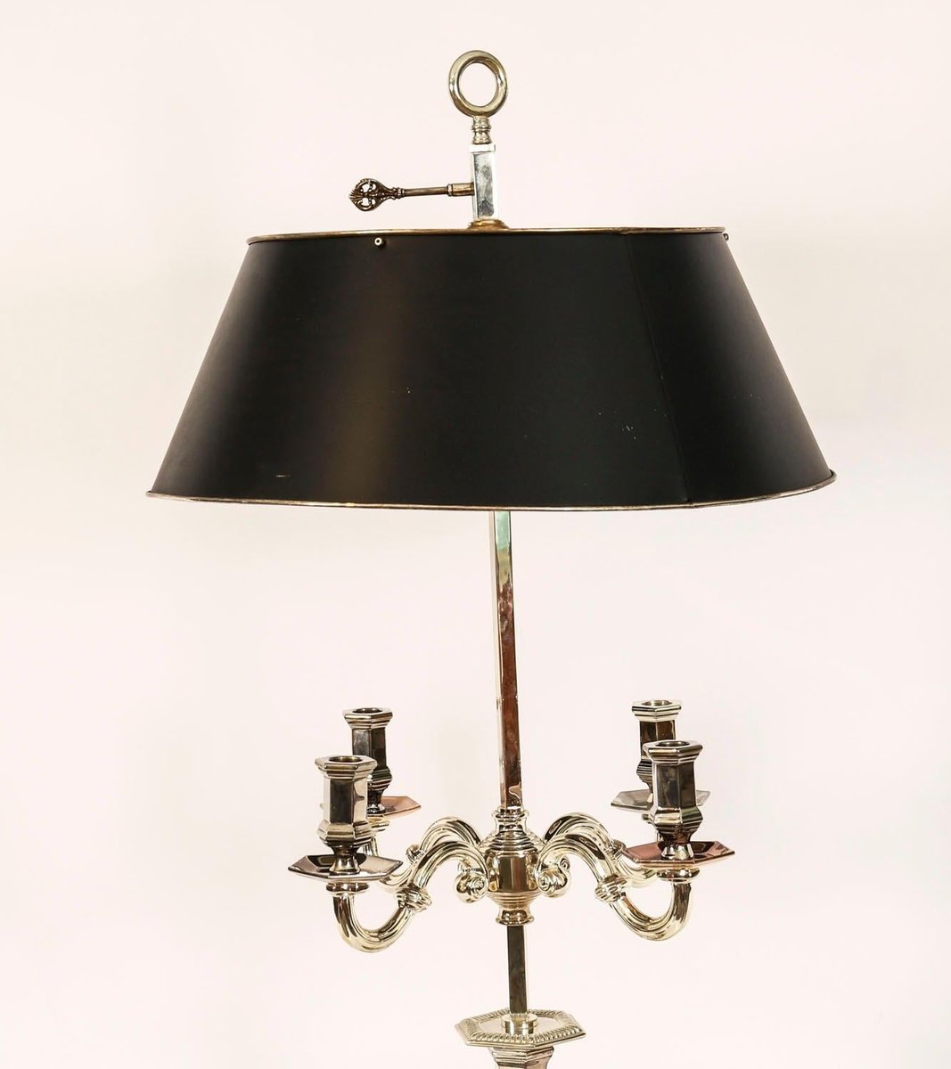 Vintage Victorian Silver Plate Rise and Fall Candelabra Table Lamp ...