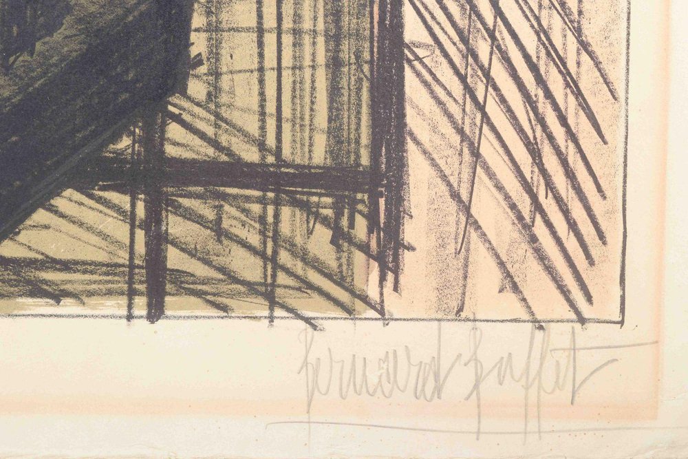 Bernard Buffet, Krug und Bügeleisen, 1990er, Farblithographie auf ...
