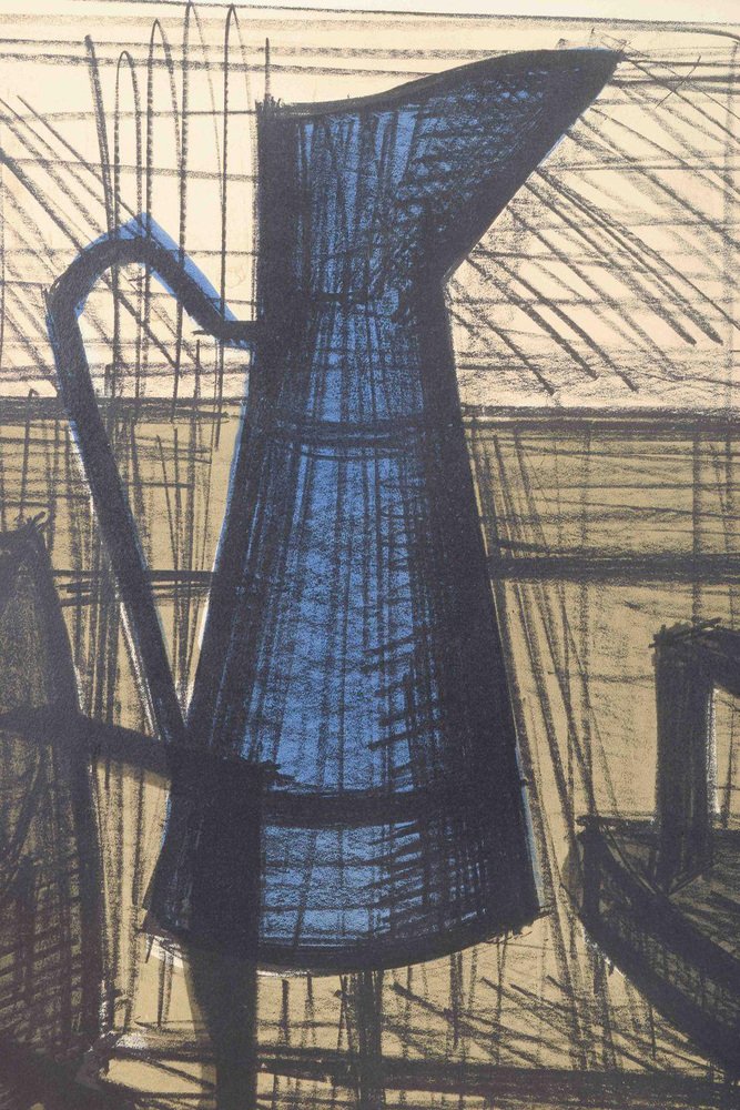 Bernard Buffet, Krug und Bügeleisen, 1990er, Farblithographie auf ...