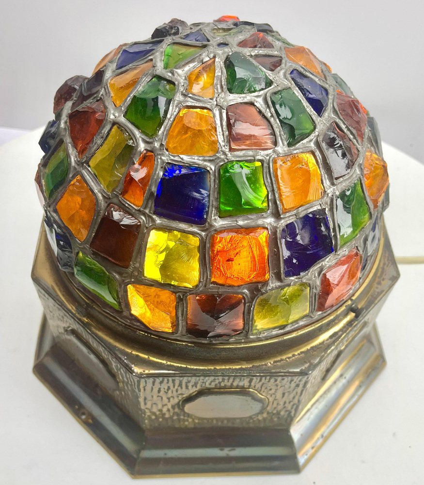 Arts & Crafts Chunk Glass Globe Light by Peter Marsh for Nader, 1940 ...