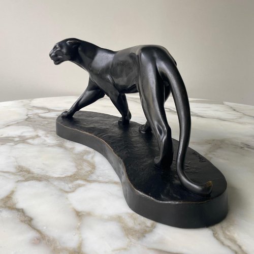 Albert Poncin, Art Deco Panther, 20th Century, Bronze for sale at Pamono