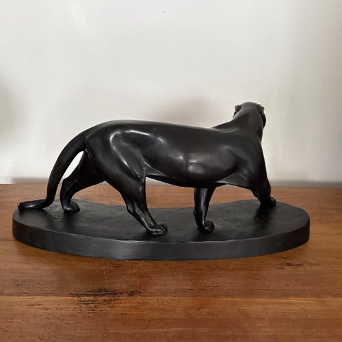 Albert Poncin, Art Deco Panther, 20th Century, Bronze for sale at Pamono
