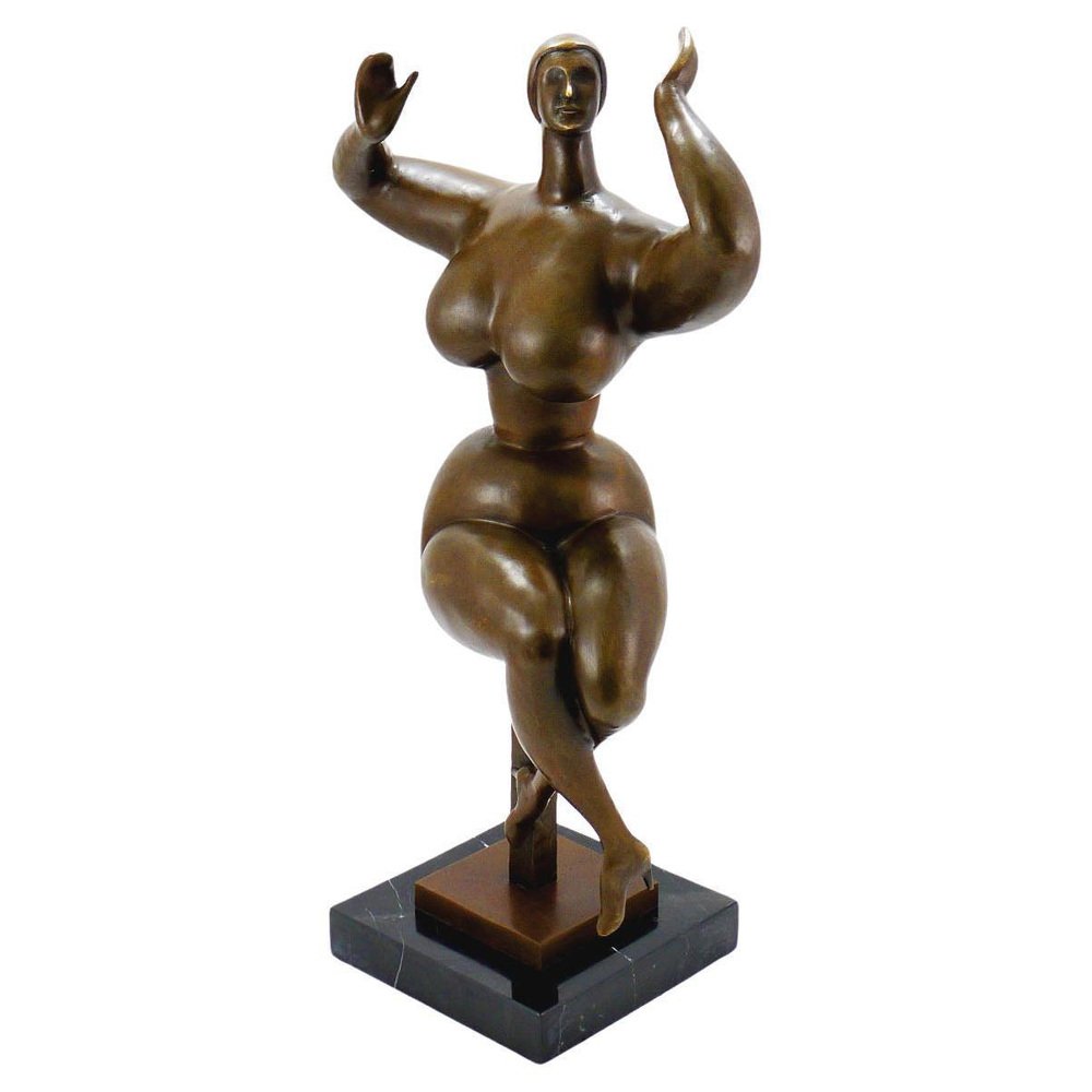 Female Figure with Raised Arms, 20th Century, Bronze for sale at Pamono