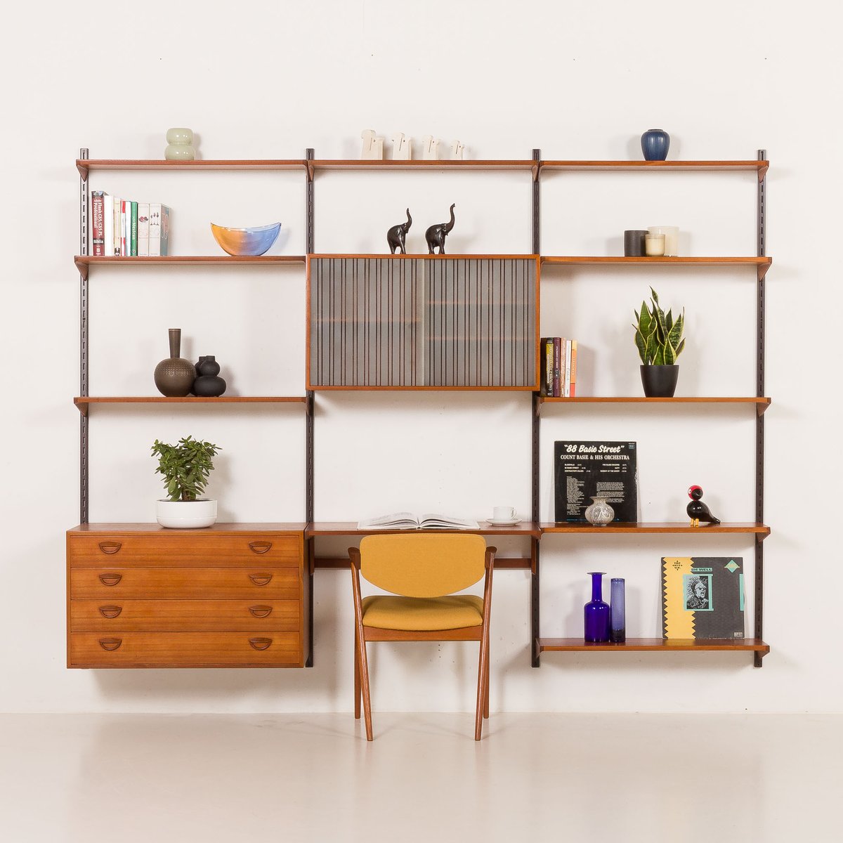 Vintage Shelving Unit in Teak by Kai Kristiansen for FM Mobler, Denmark ...