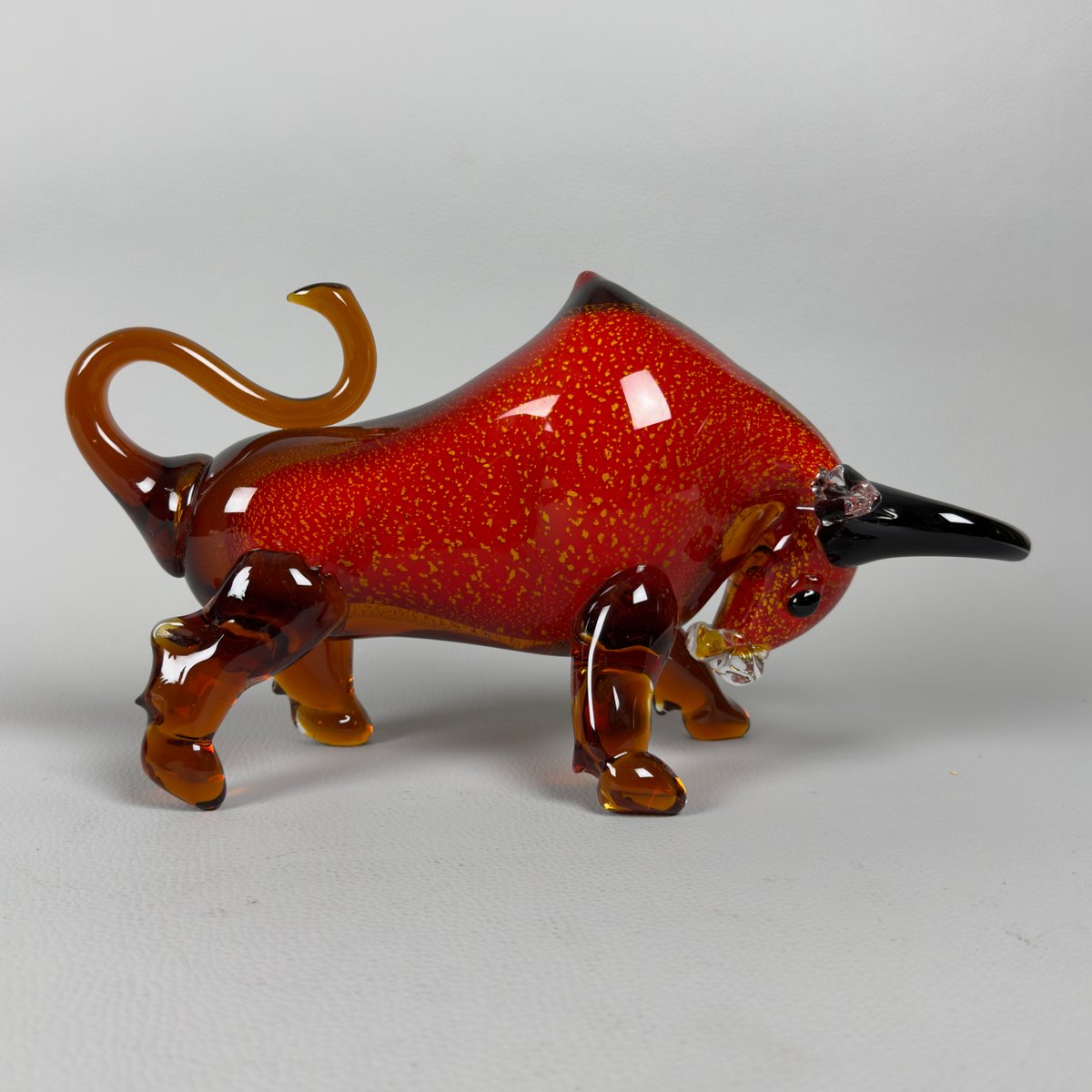Bull Sculpture in Murano Glass, 1970s for sale at Pamono