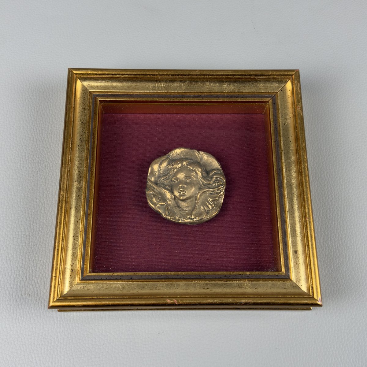 Bronze Sculpture Picture with Gilded Wood Frame for sale at Pamono