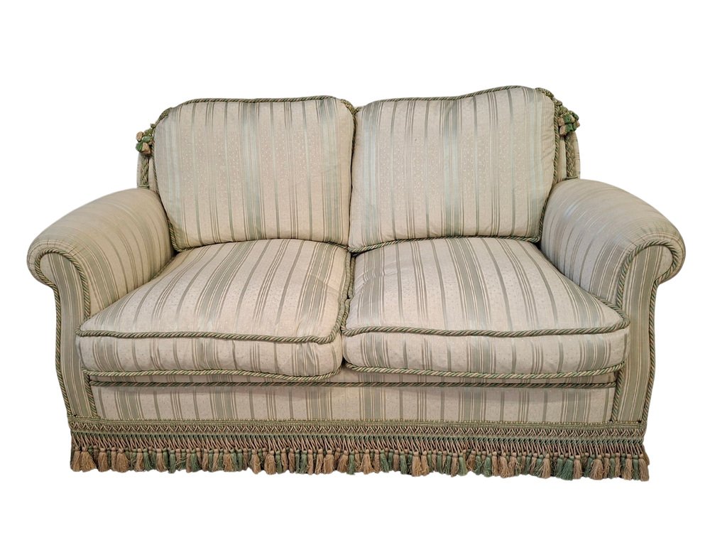 Vintage San Leucio Silk Sofas, 1980s, Set of 2 for sale at Pamono