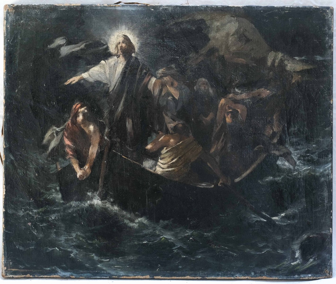 Louis Eugène Baille, Christ, Miracle, Fish, Tiberiad, Sea, People, 1888 ...