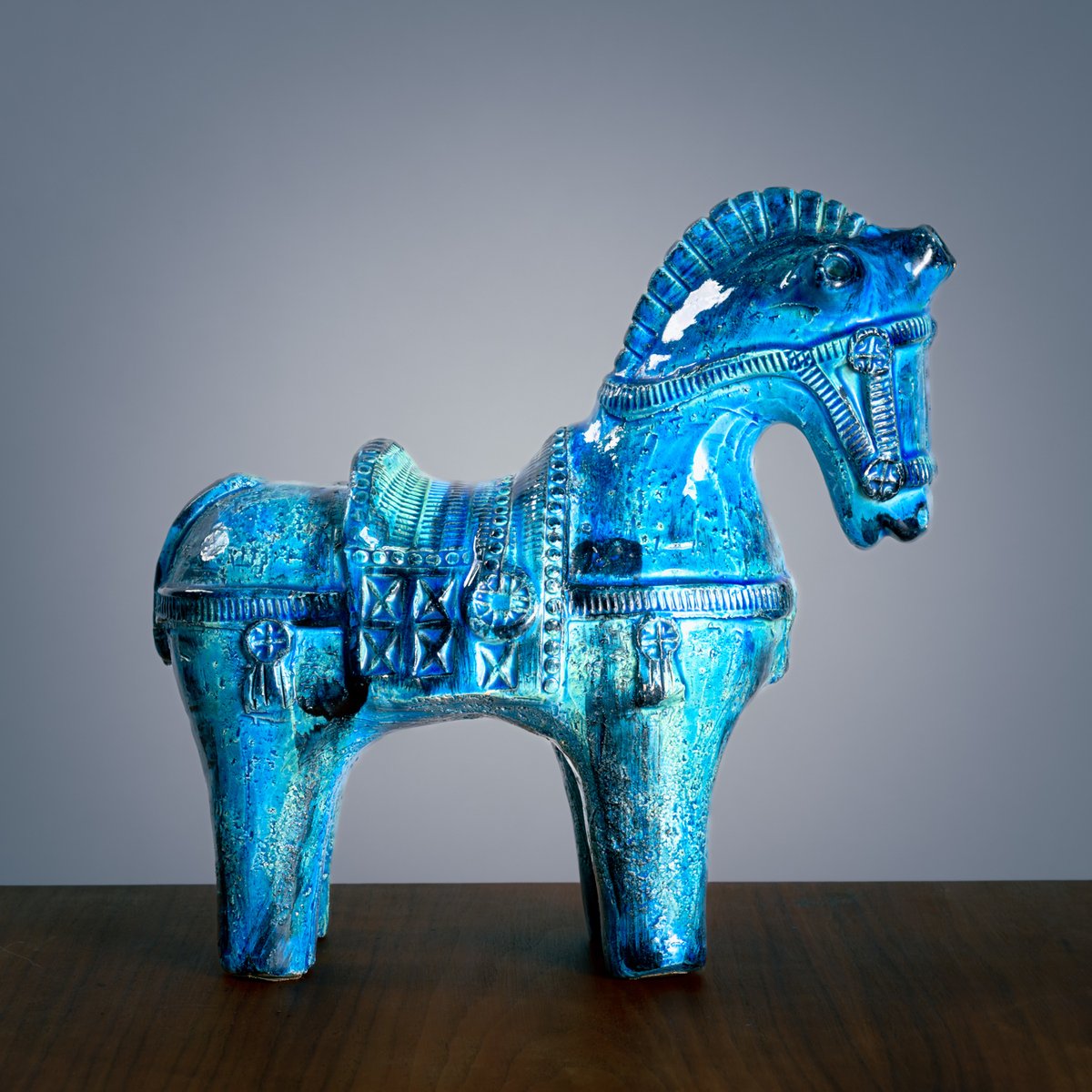 Rimini Blu Horse Sculpture by Aldo Londi for Bitossi, Italy, 1970s for ...