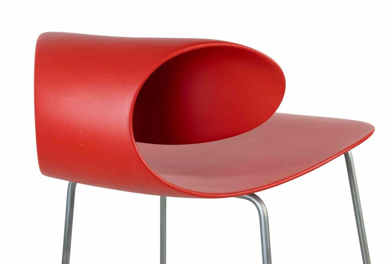 Red Maxima Stools by William Sawaya and Paolo Moroni, Italy, 1990s, Set ...