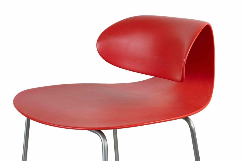 Red Maxima Stools by William Sawaya and Paolo Moroni, Italy, 1990s, Set ...
