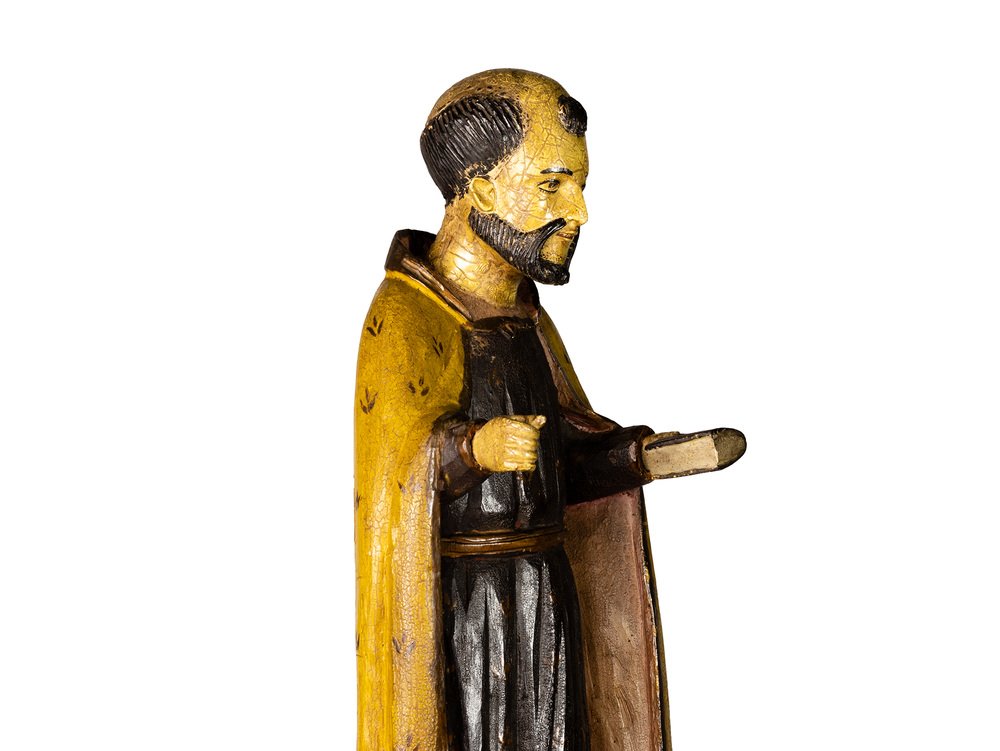 Saint Benedict Statue, Symbol of Faith & Guidance, 1980s, Wood for sale ...