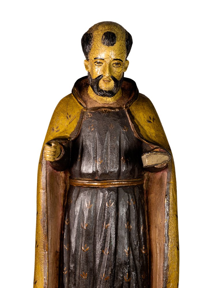 Saint Benedict Statue, Symbol of Faith & Guidance, 1980s, Wood for sale ...