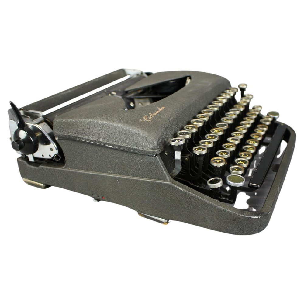 Vintage Calanda Typewriter in Metal, 1950s for sale at Pamono