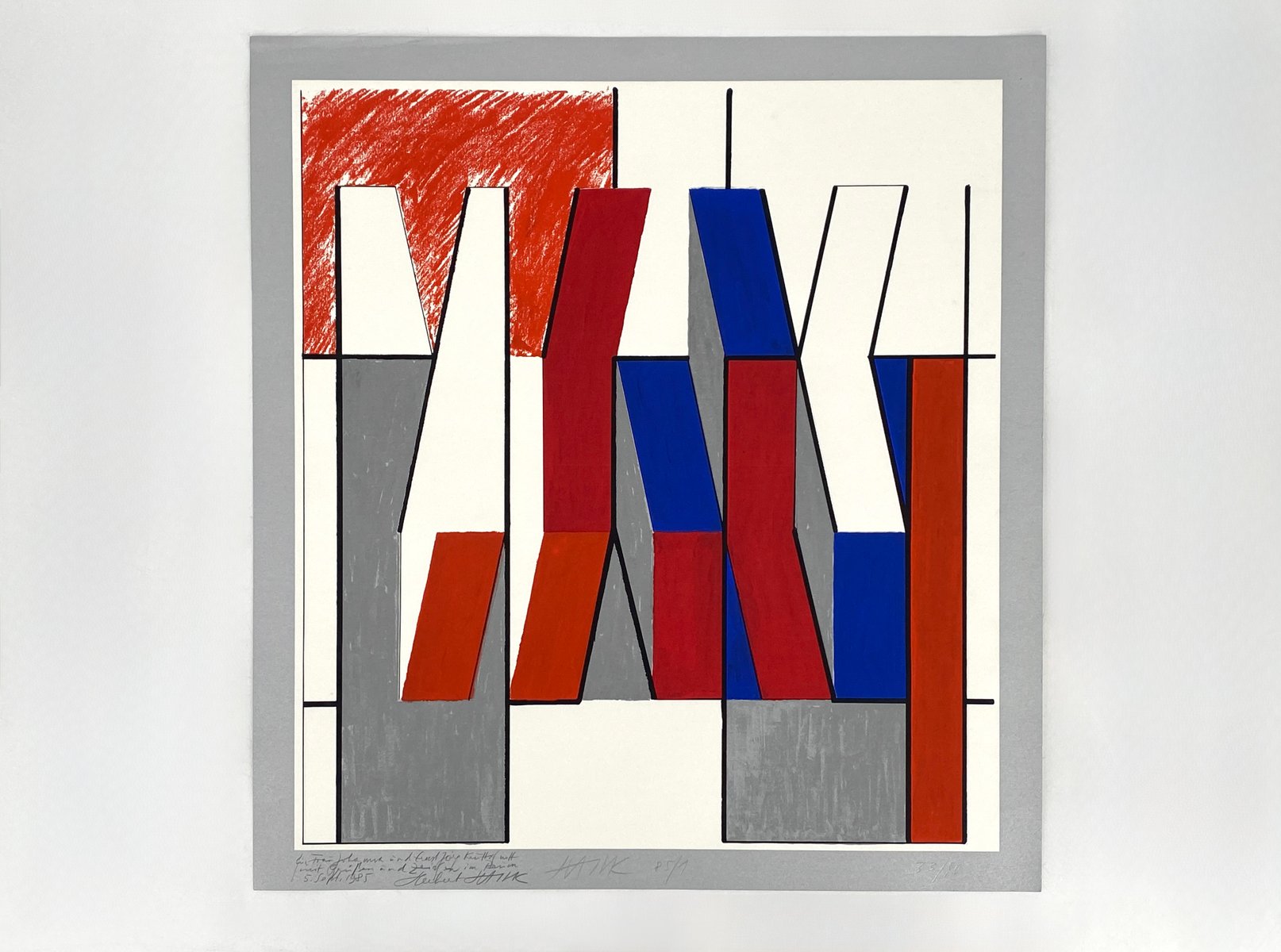 Otto Herbert Hajek, Composition, Color Screen Print, 1985 for sale at ...